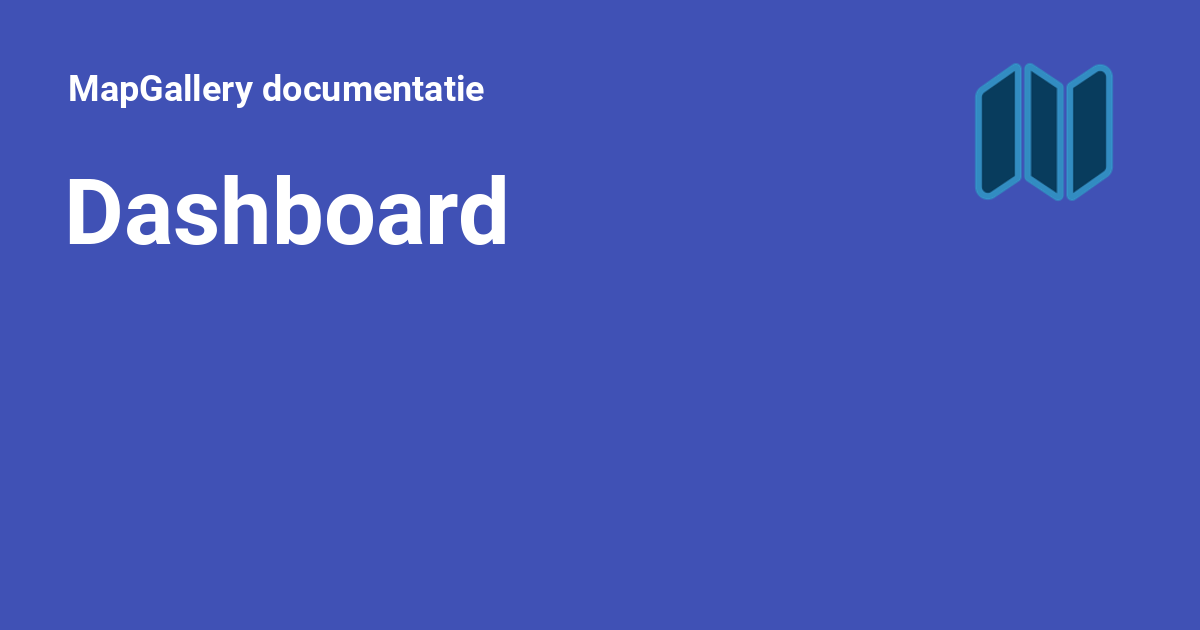 Dashboard - MapGallery documentatie
